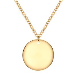 Kette mit Anh&auml;nger EASTSIDE "ES403", gelb (gelbgold), Halsketten, Damen, 42,0cm Basiskette + 5,0cm Verl&auml;ngerung, Edelstahl, aus Edelstahl