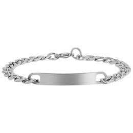 Adelia&acute;s Armband ADELIA&acute;S "Unisex Armband &ndash; Panzerarmband aus Edelstahl 23 cm", silber, Armb&auml;nder, Damen, 23cm, Edelstahl, Armband, Sch&ouml;ne Geschenkidee zum Valentinstag