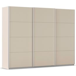 Schwebet&uuml;renschrank OTTO HOME "Kleiderschrank Schrank Garderobe AGORDO mit Dekor- oder Hochglanzfront", beige (beige (champagner)), B:271cm H:210cm T:62cm, Holzwerkstoff, Schr&auml;nke, Schwebet&uuml;renschrank, in 4 Breiten und 2 H&ouml;hen MADE IN GERMANY