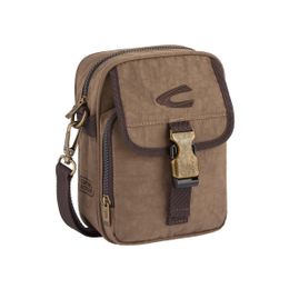 Umh&auml;ngetasche Camel Active "Journey", Herren, Gr. B/H/T: 16cm x 21,5cm x 8cm, sand, Nylon, aufgeraut, bestickt, clean, unifarben, Taschen Umh&auml;ngetasche, Herren Schultertasche, funktional und perfekt f&uuml;r alle Lebenslagen