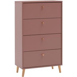 Kommode Schildmeyer "Bjarne, Breite 60,1 cm", mauve, B:60,2cm H:101,3cm T:33cm, FSC-zertifizierter Holzwerkstoff, Sideboards, Kommode, Made in Germany
