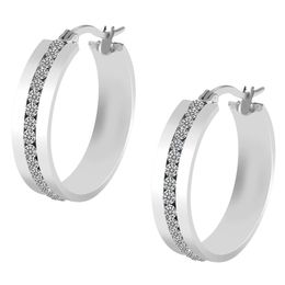 Adelia&acute;s Paar Creolen ADELIA&acute;S "Damen Ohrringe &ndash; Creole aus Edelstahl", Damen, Gr. Damen, Edelstahl, silber, Ohrringe, Ideal als Geschenk f&uuml;r besondere Anl&auml;sse