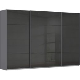 Schwebet&uuml;renschrank OTTO HOME "Kleiderschrank Schrank Garderobe AGORDO mit Dekor- oder Hochglanzfront", grau (graumetallic, hochglanz effektgrau), B:315cm H:210cm T:62cm, Holzwerkstoff, Schr&auml;nke, Schwebet&uuml;renschrank, in 4 Breiten und 2 H&ouml;hen MADE IN GERMANY