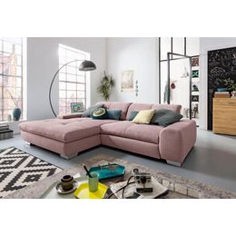 Ecksofa "SO 1200 inkl. Sitztiefen- & R&uuml;ckenverstellung f&uuml;r hohen Sitzkomfort", lila (pastellviolett gba 8), B:276cm H:89cm T:198cm, 100% Polyester, SET ONE BY Musterring, Sofas, Ecksofa, wahlweise mit Bettfunktion und Stauraum, L-Form, auch in Cord Bezug, Topseller