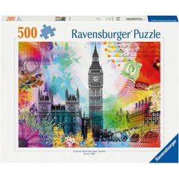 Puzzle Ravensburger "Gr&uuml;&szlig;e aus London", bunt, Puzzles, KinderB:49cm H:36cm, Pappe, Made in Germany, B:49cm H:36cm