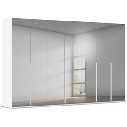 Kleiderschrank "Schrank Garderobe Ankleide Schlafzimmer Flur SERINA Eyecatcher", wei&szlig; (alpinwei&szlig;, grauspiegel), B:351cm H:223cm T:61cm, Holzwerkstoff, LeGer Home by Lena Gercke, Schr&auml;nke, Kleiderschrank, in 6 Breiten, 3 Ausf&uuml;hrungen und mit Front Glas oder Dekor MADE IN GERMANY