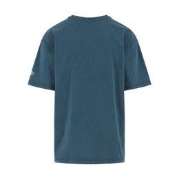 T-Shirt STARTER Black Label "Starter Black Label Starter Essential Oversize Acid Tee", Damen, Gr. M, teal acid washed, 100% Baumwolle, bedruckt, oversize, Rundhals, Shirts T-Shirt