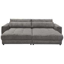 Big-Sofa ED EXCITING DESIGN "Loveseat, 2-Sitzer, Barura, Breite 292", grau (dunkelgrau), B:292cm H:90cm T:194cm, 92% Polyester, 8% Nylon, Sofas, Big-Sofa, Big-Sofa mit 2 Nierenkissen, Topseller