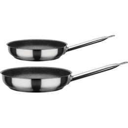 Pfannen-Set GSW "Le Chef PROFILE", silber (silberfarben, schwarz), &Oslash;:28cm, Pfannen, Induktion