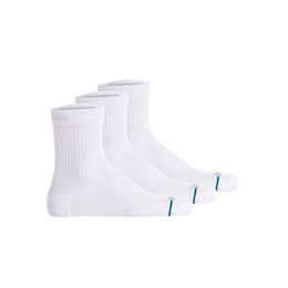 Kurzsocken Stance "Socken Icon Quarter 3er Pack", Herren, Gr. 43-47, wei&szlig;, Obermaterial: 77% Baumwolle CO. 14% Polyester PES. 6% Nylon NY. 3% Elasthan EL., Socken