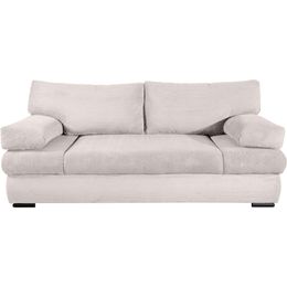 Schlafsofa Collection AB "Tina Breite 200 cm, Liegefl. 146x200 cm", beige, B/H/T: 200cm x 42cm x 95cm, Cord, Sofas, Schlafsofa, mit Bettfunktion, Bettkasten & 2 Armlehnenkissen, Bonell-Federkern