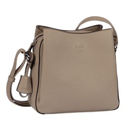 Umh&auml;ngetasche Gabor "Kalilla", Damen, Gr. B/H/T: 25cm x 24cm x 9cm, taupe, Polyurethan, clean, gepflegt, gepr&auml;gtes Muster, unifarben, Taschen Umh&auml;ngetasche, praktisches 3-Kammer-System f&uuml;r Ordnung und viel Stauraum