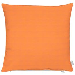 Dekokissen Apelt "3800", orange (orange, unifarben), B:65cm H:7cm L:65cm, Baumwolle, Polyester, Dekokissen_Sitzkissen_Kissenh&uuml;llen, Statement-Rei&szlig;verschluss