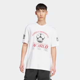 T-Shirt adidas originals "90s FTBL TEE", Herren, Gr. L, wei&szlig;, Obermaterial: 100% Baumwolle, Rundhals, Shirts T-Shirt, mit Grafikprint, f&uuml;r sportliche Aktivit&auml;ten, aus Baumwolljersey