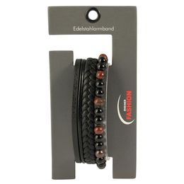 Adelia&acute;s Armband ADELIA&acute;S "Herren Armband &ndash; Lederarmband aus Leder mit Tigerauge 19 cm", schwarz, Armb&auml;nder, Herren, 19cm, Leder, Armband, Zum Verschenken an Menschen, die Ihnen am Herzen liegen