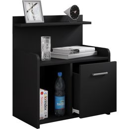 Nachttisch Vcm "XL Hoher Nachtschrank Nachttisch Schublade Nilasa", schwarz, Sideboards, Nachttisch