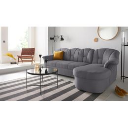 Ecksofa DOMO collection "Papenburg, zeitlose R&uuml;ckensteppung, elegante Formensprache, L-Form", grau, B:235cm H:84cm T:140cm, Kunstleder SOFTLUX;Luxus-Microfaser (100% Polyester);Struktur ( 90% Polyester, 10% Polyacryl);Microfaser PRIMABELLE (100% Polyester), Sofas, Ecksofa, in gro&szlig;er Farbvielfalt, wahlweise mit Bettfunktion, Topseller