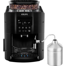 Krups Kaffeevollautomat "EA8160 Essential Espresso", schwarz, B:24,5cm H:36,5cm T:33cm, Kaffeevollautomaten, Wassertankkapazit&auml;t: 1,7 Liter, inkl. Auto Cappuccino XS6000 Set, Kaffeevollautomat