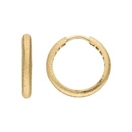 Paar Creolen Jobo "rund Ohrringe 18 mm", gelbgold 333, Ohrringe, Damen, 18,4mm, Gelbgold 333, 8 Karat 333 Gold matt