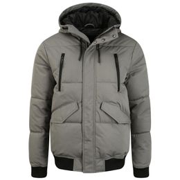 Winterjacke INDICODE "Winterjacke IDRavert", Herren, Gr. XL, grau (pewter 902), Obermaterial: 65% Polyester PES. 35% Baumwolle CO., Jacken Winterjacke