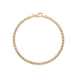 Goldarmband Jobo "Armband Tennisarmband 19 cm", gelbgold 333, wei&szlig;, Armb&auml;nder, Damen, 19cm, Gelbgold 333, Goldarmband, 333 Gold mit 45 Zirkonia