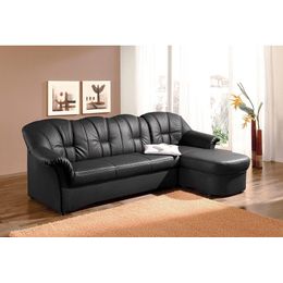 Ecksofa DOMO collection "Papenburg, zeitlose R&uuml;ckensteppung, elegante Formensprache, L-Form", schwarz, B:235cm H:84cm T:140cm, Kunstleder SOFTLUX;Luxus-Microfaser (100% Polyester);Struktur ( 90% Polyester, 10% Polyacryl);Microfaser PRIMABELLE (100% Polyester), Sofas, Ecksofa, in gro&szlig;er Farbvielfalt, wahlweise mit Bettfunktion, Topseller