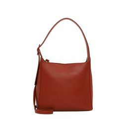 Beuteltasche Tamaris "Beutel TAS Gunda", Damen, Gr. B/H/T: 24cm x 30cm x 12cm 0, rot (rust 624), Polyurethan, Taschen Beuteltasche