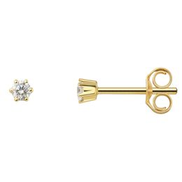 Paar Ohrh&auml;nger ONE ELEMENT "0.1 ct Diamant Brillant Ohrringe Ohrstecker aus 585 Gelbgold", gold, Ohrringe, Damen, Damen, 0,1, Diamanten Gelbgold 585 Gold, Diamanten, Gelbgold 585, Gold, Fein gearbeitet &ndash; edle Brillanz mit Diamantbesatz