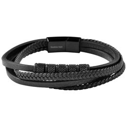 Adelia&acute;s Armband ADELIA&acute;S "Unisex Armband &ndash; Lederarmband aus Leder 21 cm", schwarz, Armb&auml;nder, Damen, 21cm, Leder, Armband, Geschenkidee: zeitlos und vielseitig