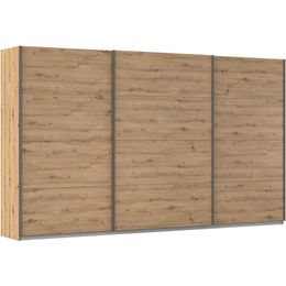 Schwebet&uuml;renschrank OTTO HOME "Kleiderschrank Schrank Garderobe AGORDO mit Dekor- oder Hochglanzfront", braun (eiche artisan), B:360cm H:229cm T:62cm, Holzwerkstoff, Schr&auml;nke, Schwebet&uuml;renschrank, in 4 Breiten und 2 H&ouml;hen MADE IN GERMANY, Topseller