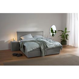Boxbett s.Oliver "Alissia inkl. Bettkasten und Topper- frei im Raum stellbar", anthrazit, B:198cm L:206cm, Komplettbetten, wahlweise mit Bonnell- oder TTFK-Matratze in H2, H3 o. H4 erh&auml;ltlich