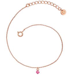 Glanzst&uuml;cke M&uuml;nchen Gliederarmband GLANZST&Uuml;CKE M&Uuml;NCHEN "GSM2018", ros&eacute;gold, rosa, Armb&auml;nder, Damen, Silber 925 (Sterlingsilber), Gliederarmband, Motiv Herz