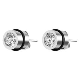 Adelia&acute;s Paar Ohrh&auml;nger ADELIA&acute;S "Damen Ohrringe &ndash; Ohrstecker aus Edelstahl mit Zirkonia", Damen, Gr. Damen, Edelstahl, silber, Ohrringe, Ideal als Geschenk &ndash; dezent und elegant