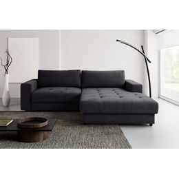 Ecksofa WERK2 "Indiana inkl. Bettfunktion & Bettkasten, bequem, Breite 270cm, L-Form", grau, B:270cm H:76cm T:182cm, 92% Polyester, 8% Nylon, Sofas, Ecksofa, Moderne, elegante Polsterecke, Komfortpolsterung und losen Kissen.