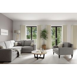 Vorhang HOMING "Bahamas" Gr. 1, beige (creme), B:140cm H:245cm, Obermaterial: 100% Polyester, Gardinen, Fertigschal