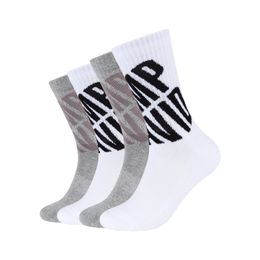 ABS-Socken CAMP DAVID "cushioned", Herren, Gr. 39-42, wei&szlig;, Baumwollmischung, unifarben mit Farbeinsatz, elastisch, Socken, mit verst&auml;rktem Zehenbereich