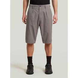 G-Star Raw Chinoshorts G-STAR "Pleated Chino Shorts", Herren, Gr. 31, turf, elephant skin, Obermaterial: 100% Baumwolle, Hosen Chinoshorts