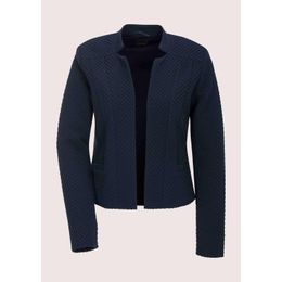 Madeleine Mode Jackenblazer MADELEINE "Kurzblazer Moderner Jerseyblazer in Melange-Optik", Damen, Gr. 40, blau (marine), Obermaterial: 83% Polyester PES. 14% Viskose CV. 3% Elasthan EL., Modern, Blazer, Struktur-Jersey