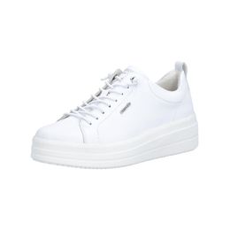 Plateausneaker Remonte "Remonte Sneaker Leder", Damen, Gr. 39, wei&szlig;, Leder, Schuhe Plateausneaker