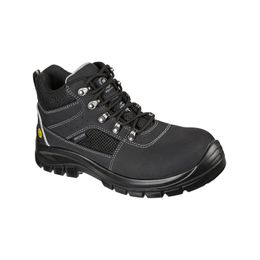 Sicherheitsschuh Skechers "Sicherheitsstiefel Skechers Trophus Letic S1P" Gr. 48,5, schwarz, 48,5, Obermaterial: 100% Rindnubukleder CNU., Schuhe