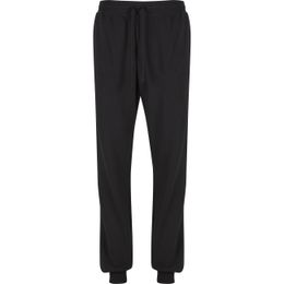 Stoffhose Urban Classics "Urban Classics Light Terry Basic Sweatpants", Herren, Gr. S, US-Gr&ouml;&szlig;en, schwarz, 95% Baumwolle, 5% Elasthan, unifarben, loose fit, Hosen Stoffhose