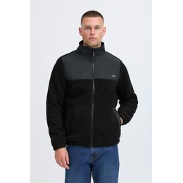 Pl&uuml;schjacke Blend "BHTort", Herren, Gr. XXL, schwarz, 100% Polyester, normal normal, hoch geschlossener Ausschnitt, elastischer Bund, Jacken, Kuschelige Teddyjacke mit Taschen