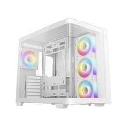 DEEPCOOL CG530U 4F WH, Tower-Geh&auml;use wei&szlig;, Gebogene Glasvitrine