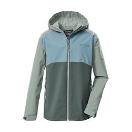 Funktionsjacke Killtec "KOS 147 BYS JCKT", Jungen, Gr. 140, hellgr&uuml;n, Obermaterial: 100% Polyester;Futter: 100% Polyester, Jacken Funktionsjacke, Kinderjacke, wasserdicht, Colourblock, Teflon EcoElite&trade; impr&auml;gniert