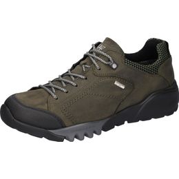 Waldl&auml;ufer Trekkingschuh WALDL&Auml;UFER "H-Fritz", Damen, Gr. 10 (44,5), dunkelgr&uuml;n, schwarz, Gummi, Nubukleder, kontrastfarbene Details, Schuhe Trekkingschuh, Freizeitschuh, Outdoorschuh, Sneaker mit TEX-Ausstattung, H-Weite