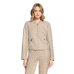 Jackenblazer Betty Barclay "Damen langarm", Damen, Gr. 44, nature, cream, Obermaterial: 88% Polyester, 12% Elasthan. Besatz: 88% Polyester, 12% Elasthan. Futter: 100% Polyester, tailliert normal, Rundhals, Blazer