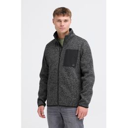 Cardigan Blend "BHMelfe", Herren, Gr. XXL, iron gate, Fleece, 100% Polyester, meliert, normal normal, ohne Ausschnitt, elastischer Bund, Strickjacken, Gem&uuml;tliche Fleecejacke mit Taschen