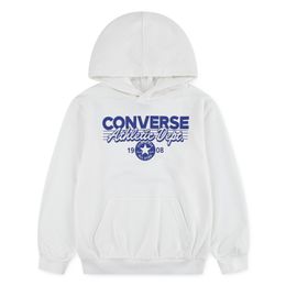 Kapuzensweatshirt Converse "CNVB BLEACHER ATHLETIC PO HOOD", Jungen, Gr. 128, egret, Obermaterial: 60% Baumwolle, 40% Polyester, Sweatshirts, f&uuml;r Kinder und Jugendliche, sportlicher Stil