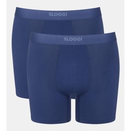 Boxer Sloggi "Men EVER Ease", Damen, Gr. M, blau (deep cobalt), Single Jersey, Obermaterial: 95% Baumwolle, 5% Elasthan, unifarben, k&ouml;rpernah, Unterhosen, schnelltrocknend, atmungsaktiv, temperaturausgleichend, ohne Eingriff