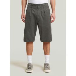 G-Star Raw Chinoshorts G-STAR "Pleated Chino Shorts", Herren, Gr. 34, asfalt, elephant skin, Obermaterial: 100% Baumwolle, Hosen Chinoshorts